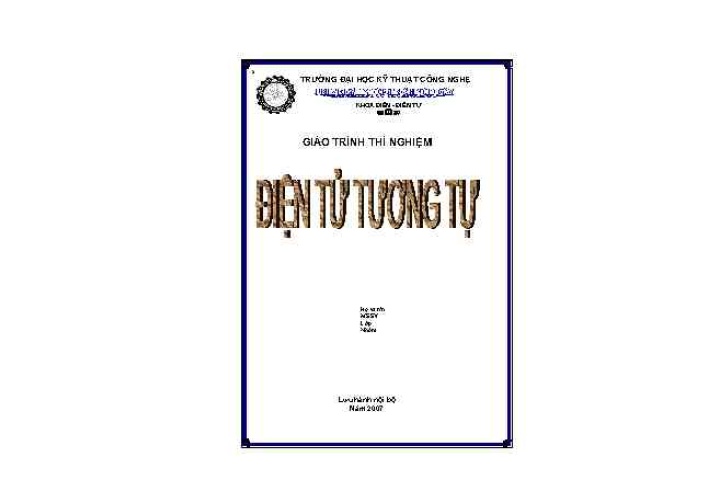 điện tử tương tự