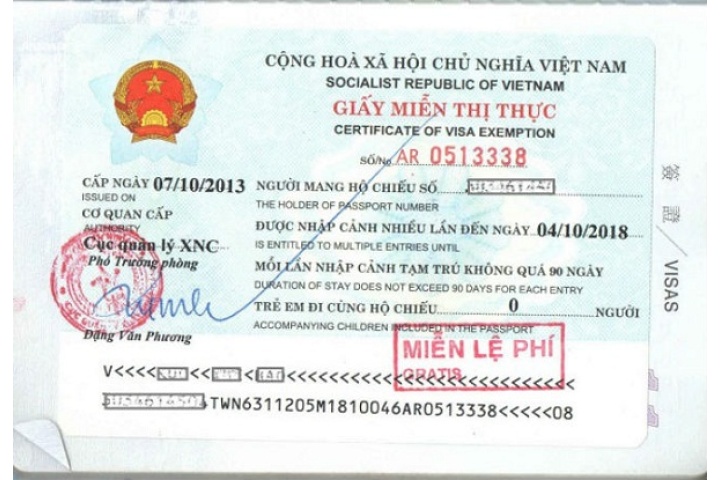 các loại thị thực nhập cảnh việt nam