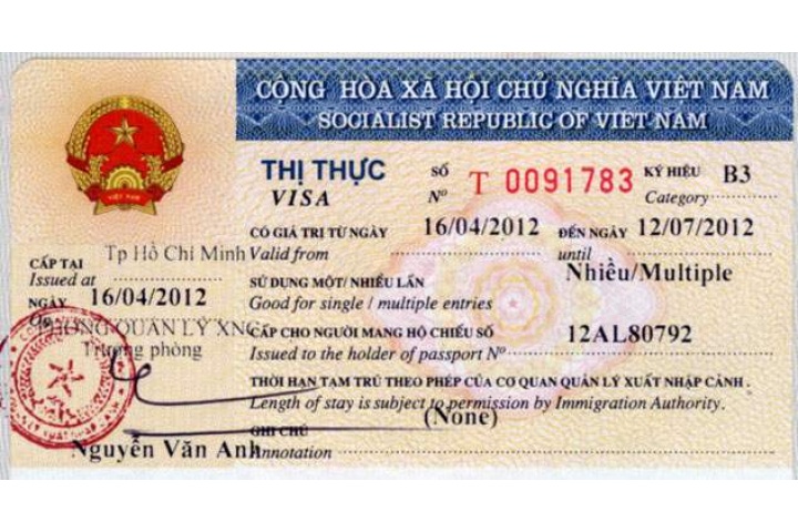 các loại thị thực nhập cảnh việt nam
