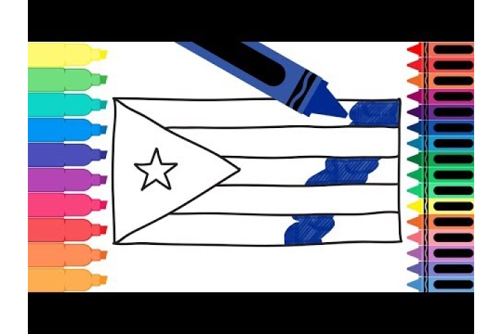 How to Draw Cuba Flag - Drawing the Cuban Flag - Coloring Pages for ...